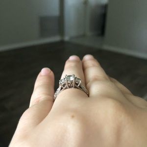 Diamonique | Jewelry | Sterling Silver Diamonique Ring | Poshmark